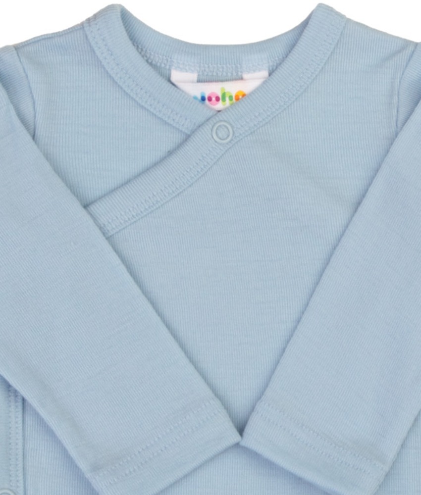 Joha omslagsbody merinoull Blue - colorwool.no