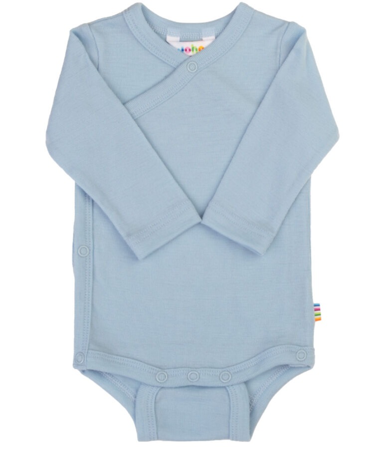 Joha omslagsbody merinoull Blue - colorwool.no